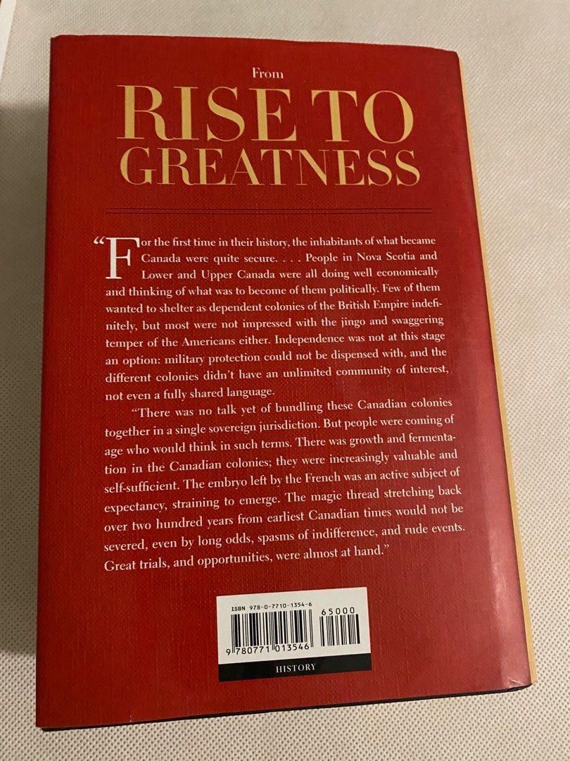 Rise to greatness The history of Canada, Hobbies & Toys, Books ...