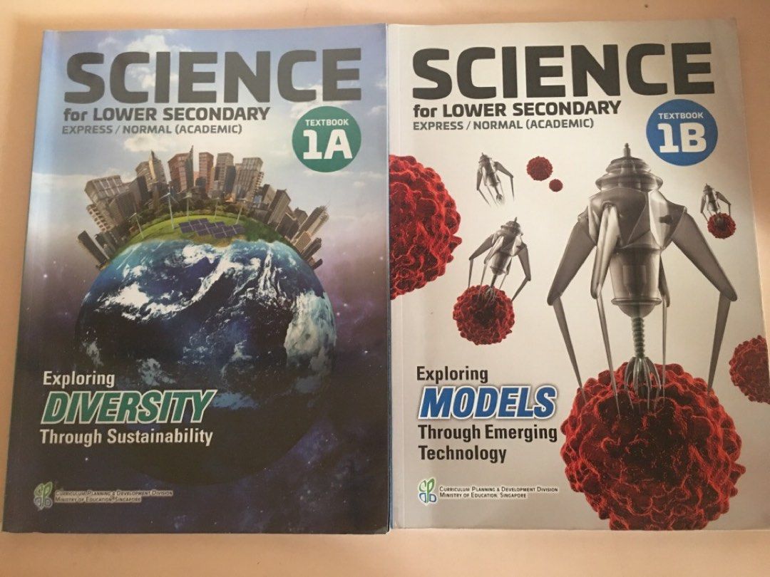 Sec 1 Science textbooks 1A Diversity and 1B Models, Hobbies & Toys ...