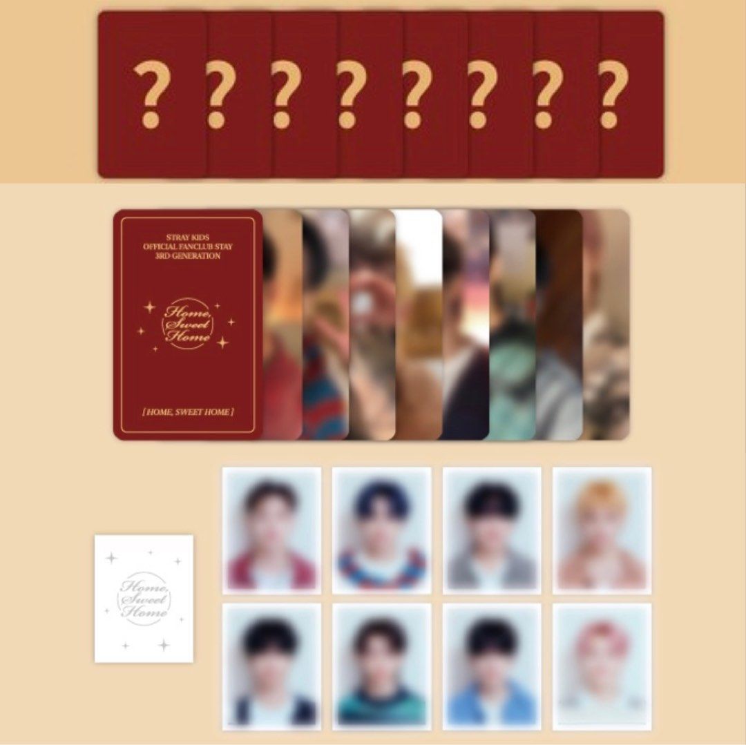 [SECURED split] stray kids 3rd gen fanclub kit photocard id photo ...