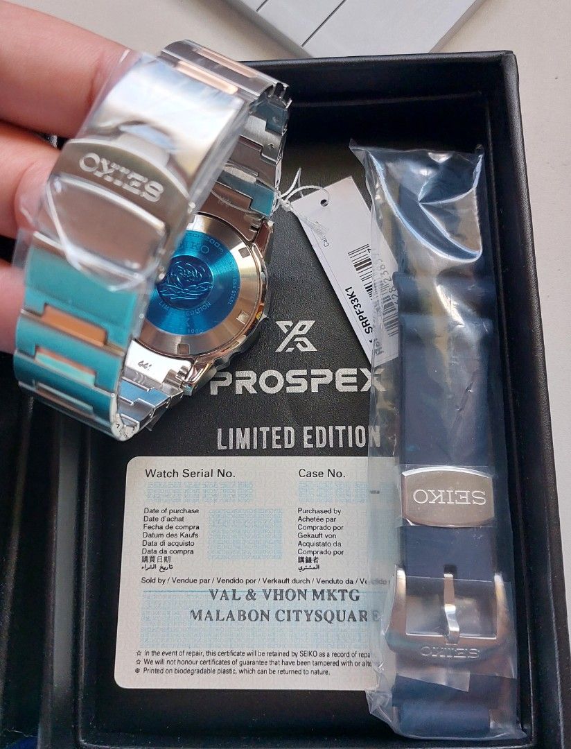 Seiko Prospex 1st Philippine Limited Edition SRPF33K1 "Tubbataha", Men ...