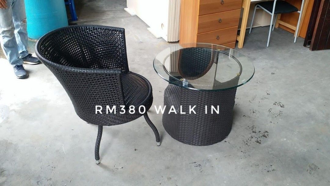 Set kerusi meja, Furniture & Home Living, Outdoor Furniture on Carousell