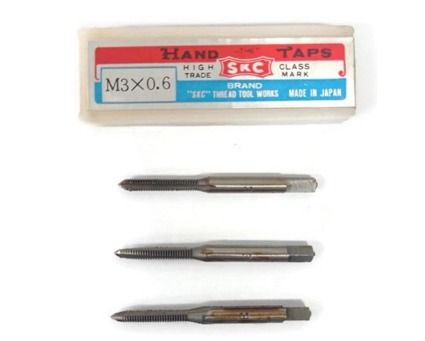 SKC 3 pc. Hand Tap Set M3x0.6 Made in Japan, Furniture & Home Living, Home Improvement ...