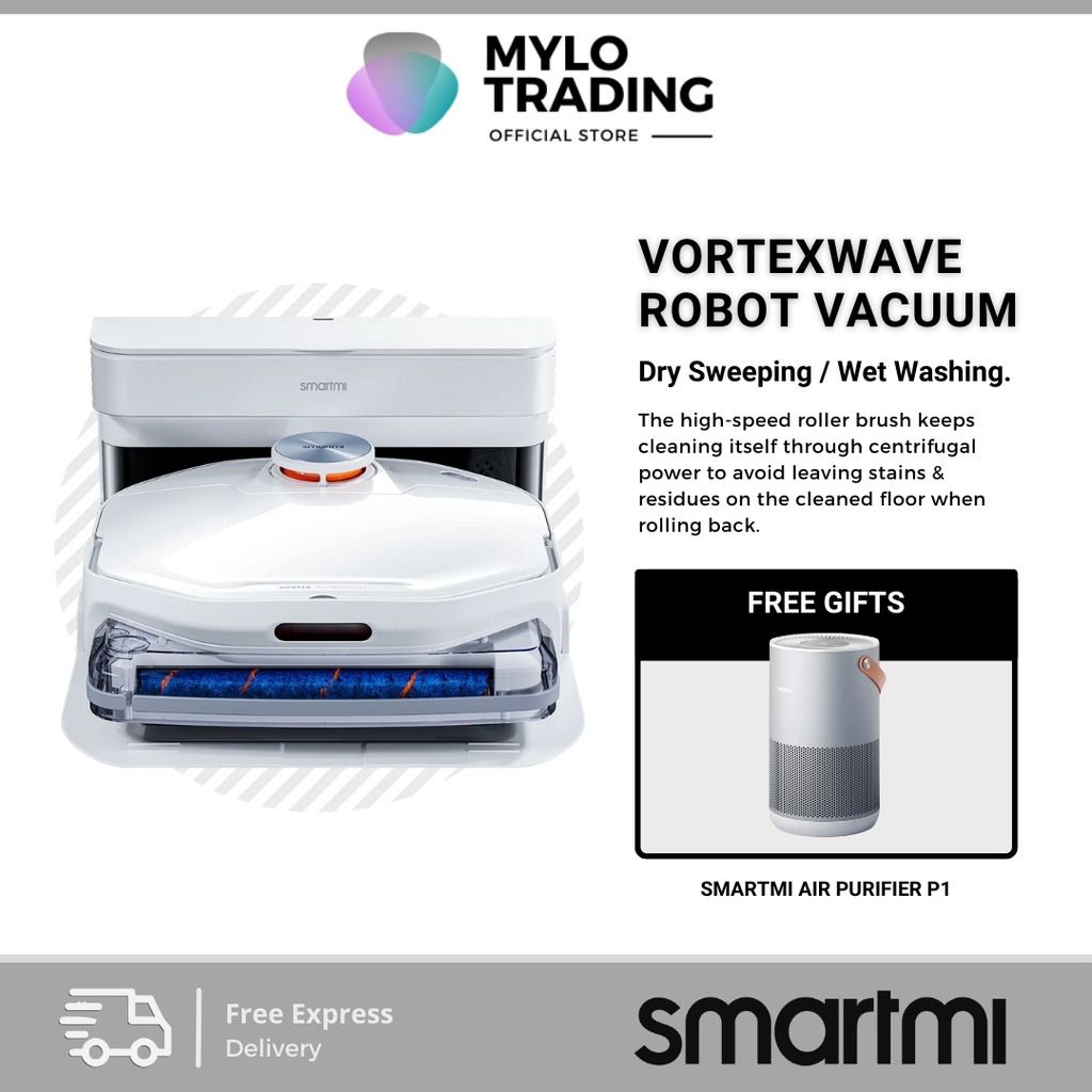 Smartmi VortexWave Robot Vacuum Cleaner | 4 in 1- Washing, mopping ...