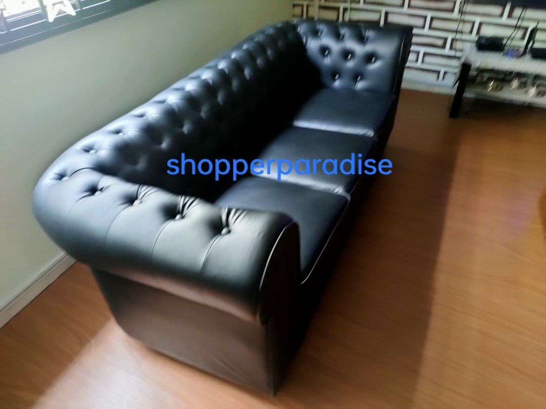 Sofa 00A PU Leather Fabric Wood Various Models Hari Raya, Furniture & Home Living, Furniture ...