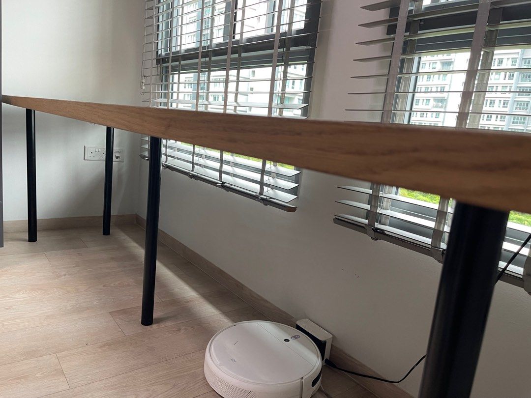 Solid Wood Long Table, Furniture & Home Living, Furniture, Tables ...