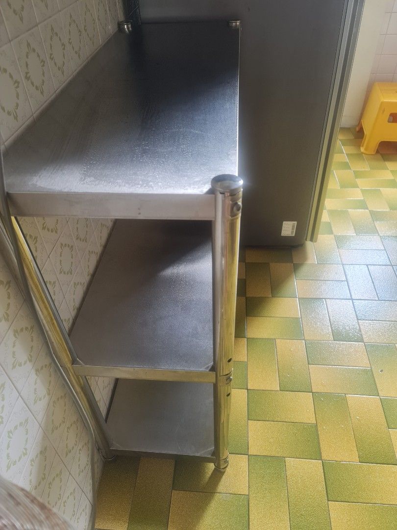 Stainless steel 3 tier rack, Furniture & Home Living, Furniture ...
