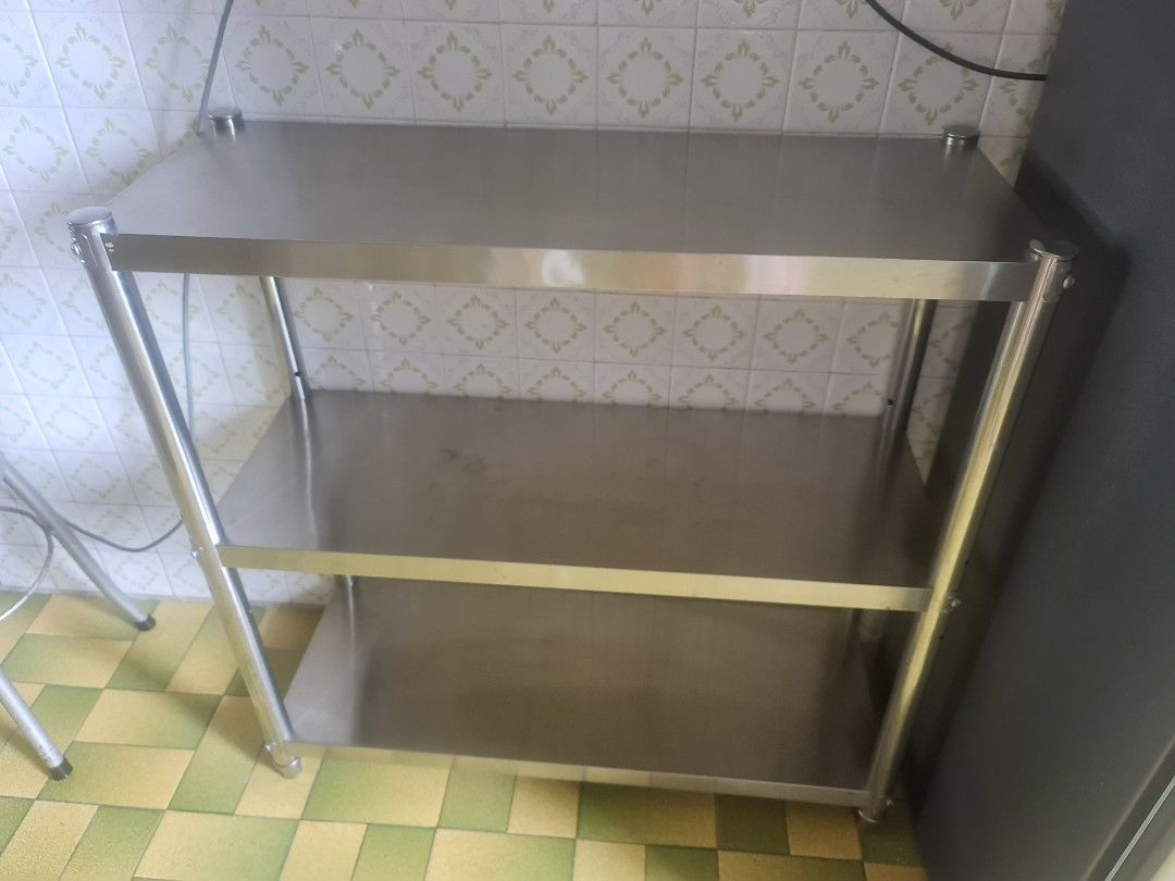 Stainless steel 3 tier rack, Furniture & Home Living, Furniture ...