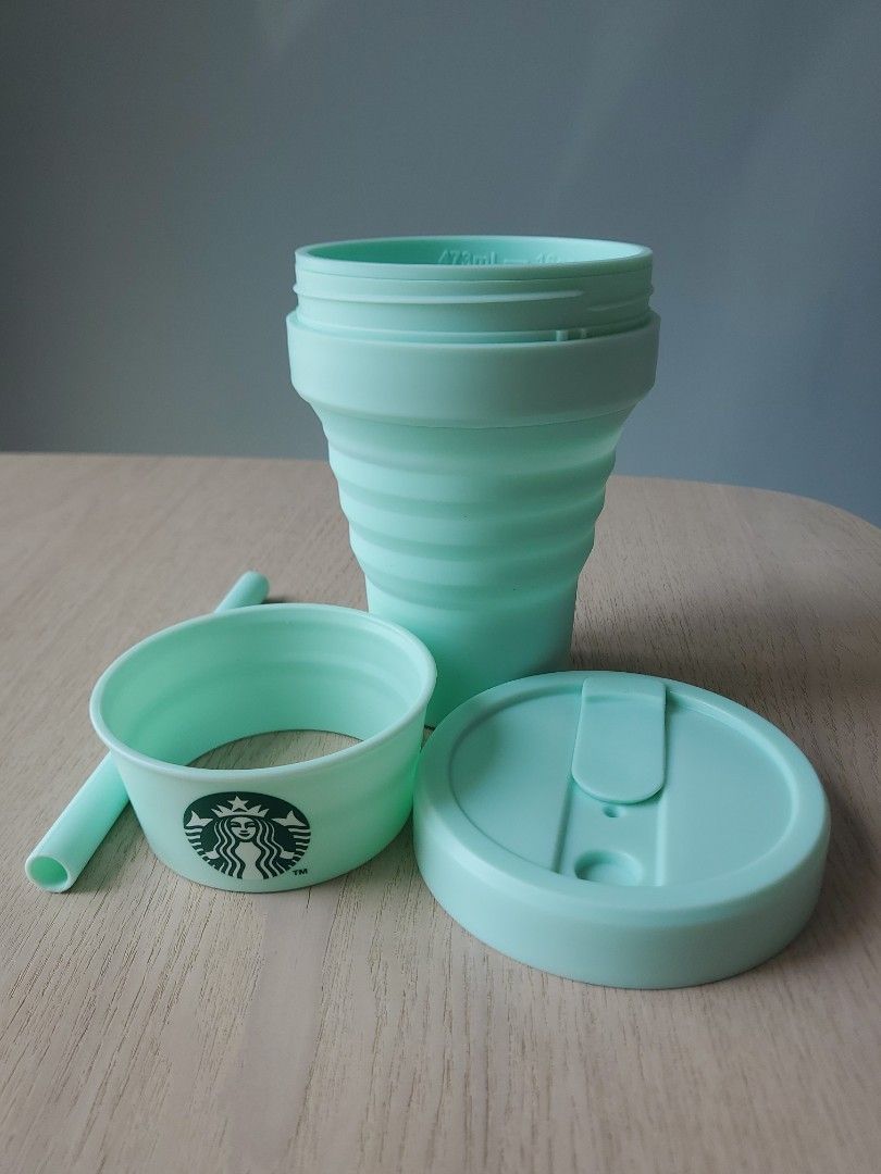 Stojo collapsible cup with straw, Furniture & Home Living, Kitchenware ...