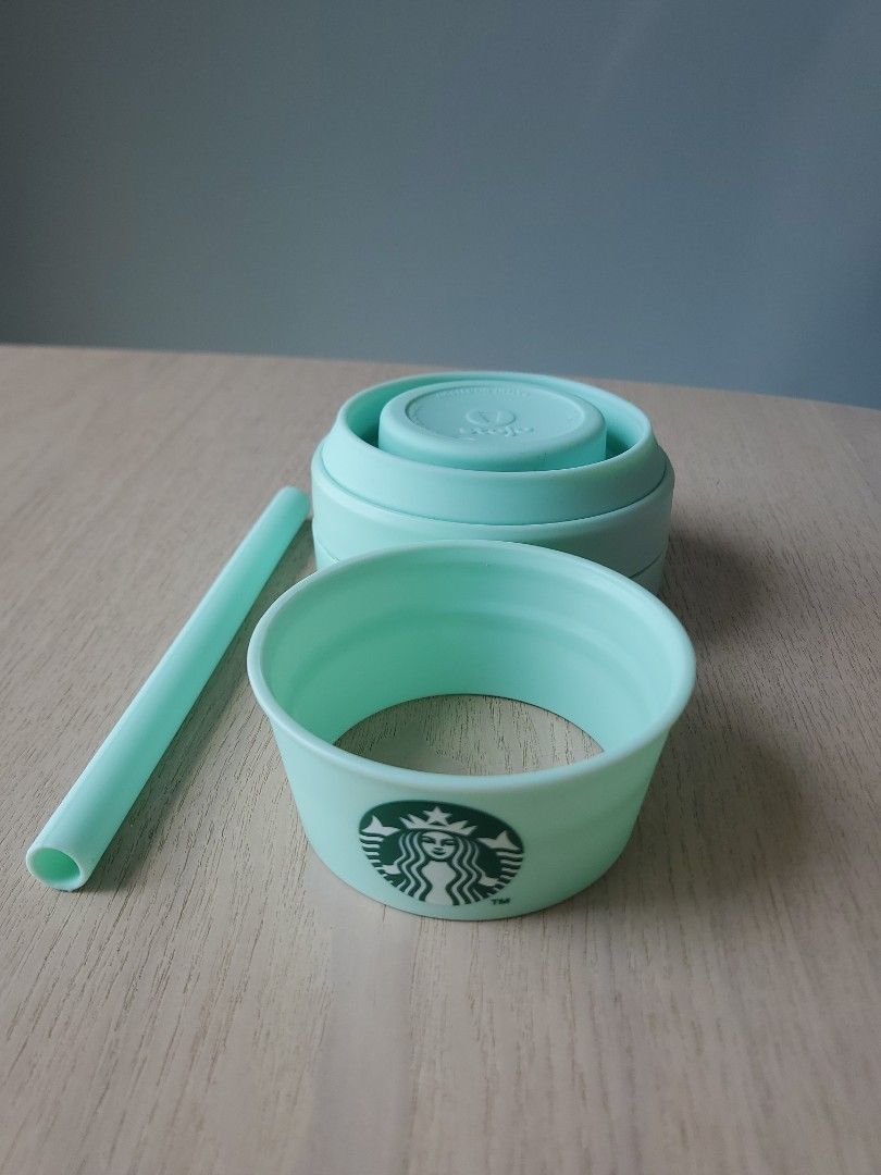 Stojo collapsible cup with straw, Furniture & Home Living, Kitchenware ...
