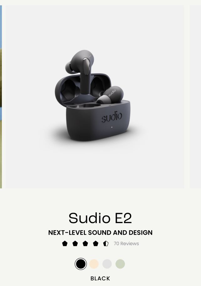 Sudio E2 Wireless Earbuds, Audio, Earphones on Carousell
