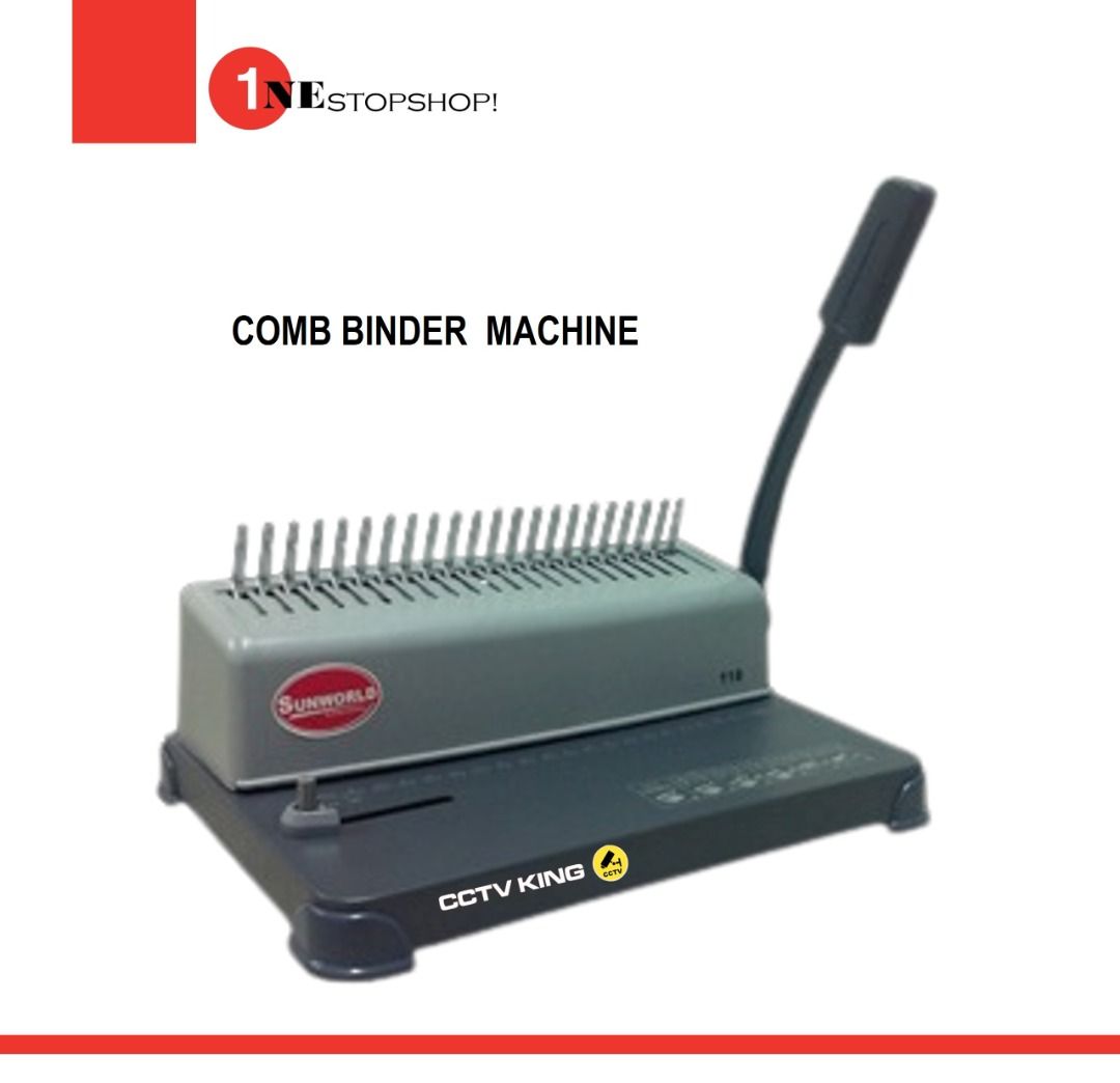 Sunworld CBD118 Comb Binder, Comb Binding Machine, Manual Comb Binder ...