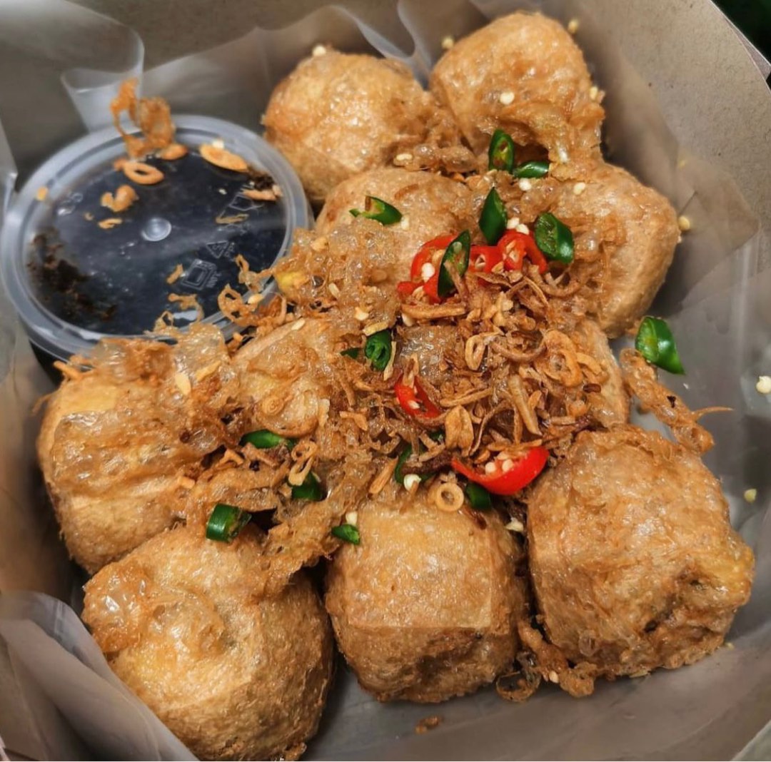 Tahu begedil with mozarella cheese, Food & Drinks, Local Eats on Carousell