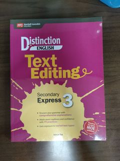 Distinction in English Text editing Sec 4, Hobbies & Toys, Books ...