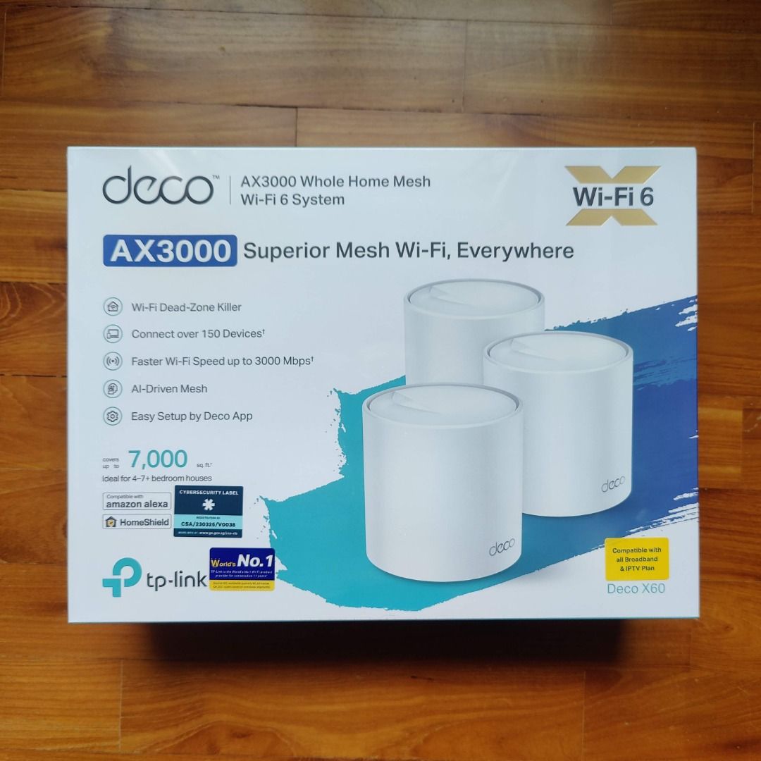 TP-Link Deco X60 WiFi 6/AX Mesh Router, Computers & Tech, Parts ...