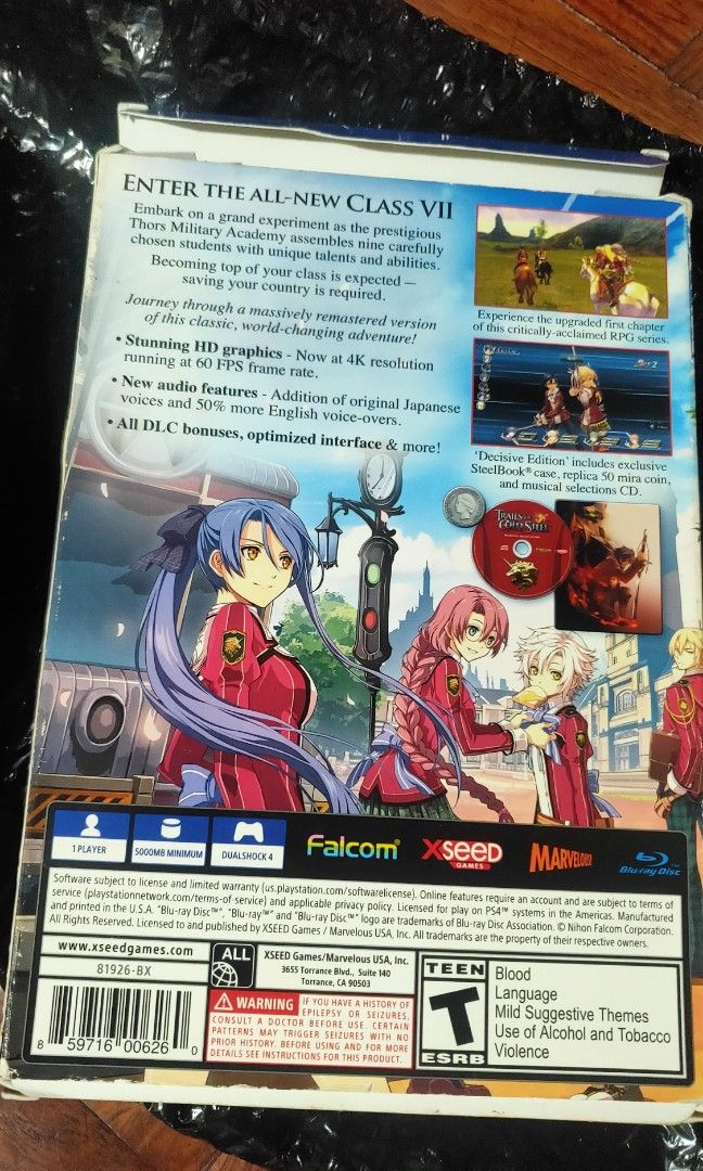 Trails of cold steel 1, Video Gaming, Video Game Consoles, PlayStation ...