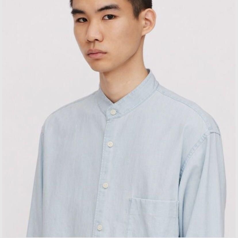 Uniqlo Denim Shirt, Men's Fashion, Tops & Sets, Formal Shirts on Carousell