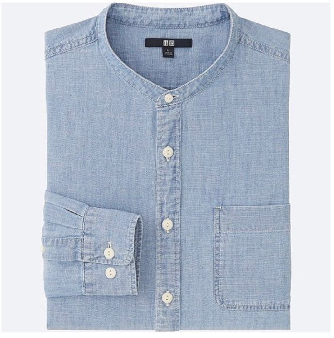 Uniqlo Denim Shirt, Men's Fashion, Tops & Sets, Formal Shirts on Carousell