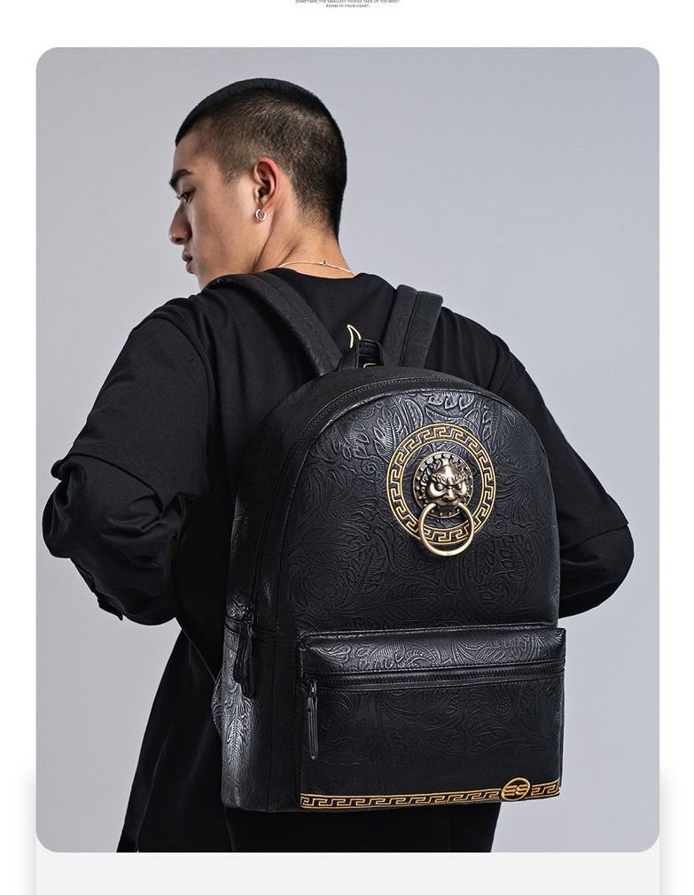 Unique 3D lion head backpack (Branded Chinese Label 初式）, Men's Fashion ...