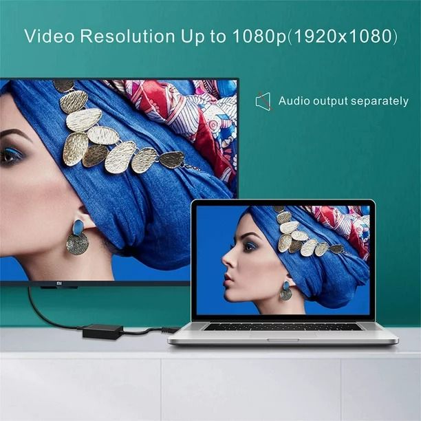 USB to HDMI Adapter, HD 1080P Video Audio Output, USB 3.0 to HDMI ...