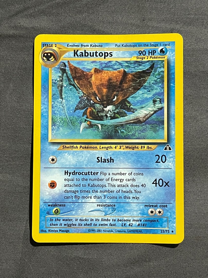 VINTAGE POKEMON TRADING CARD GAME PTCG - KABUTOPS, Hobbies & Toys ...