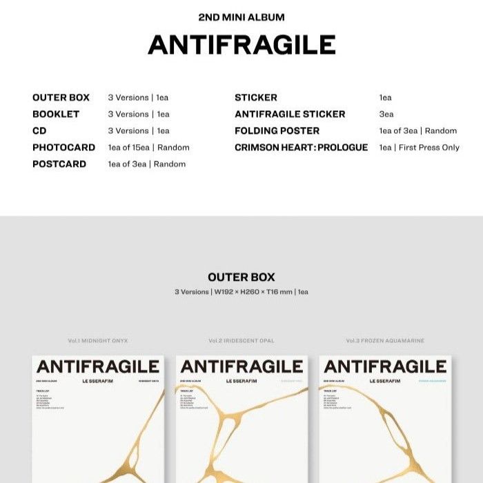 [wts/lfb] le sserafim lesserafim antifragile standard photobook album ...