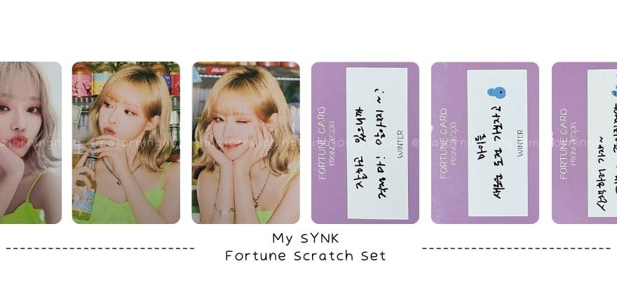 WTT/NFS AESPA Girls Trading Card MY Synk Fortune Scratch Card, Hobbies ...