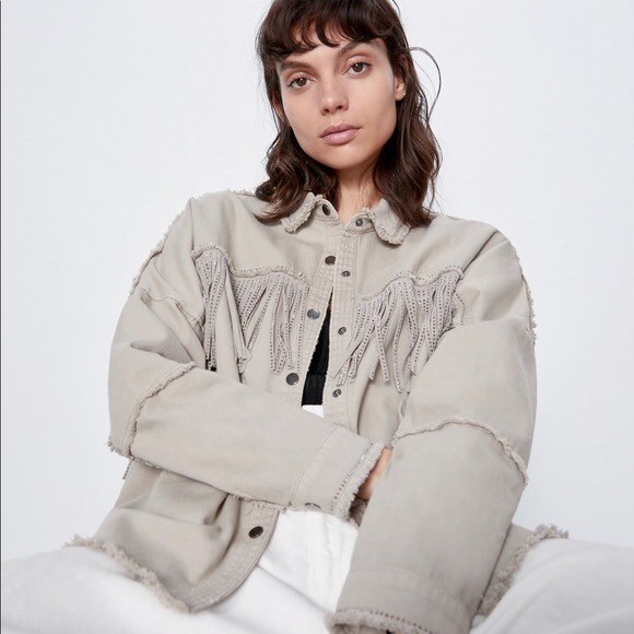 ZARA fringe jacket, Women's Fashion, Coats, Jackets and Outerwear on ...