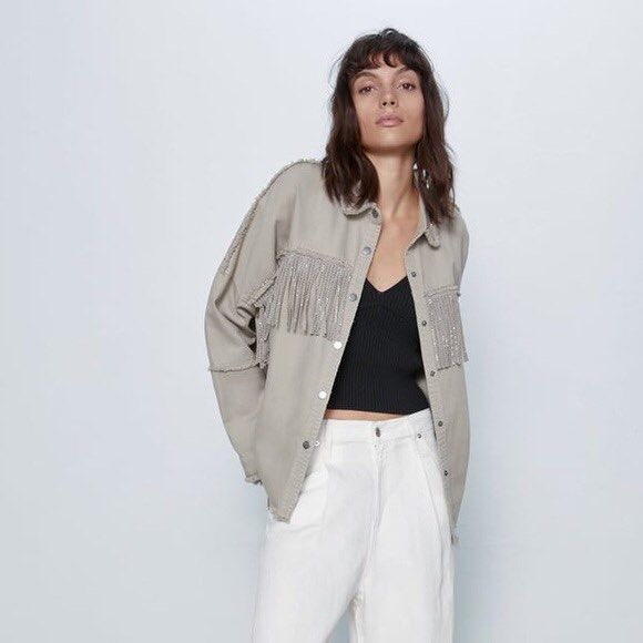 ZARA fringe jacket, Women's Fashion, Coats, Jackets and Outerwear on ...