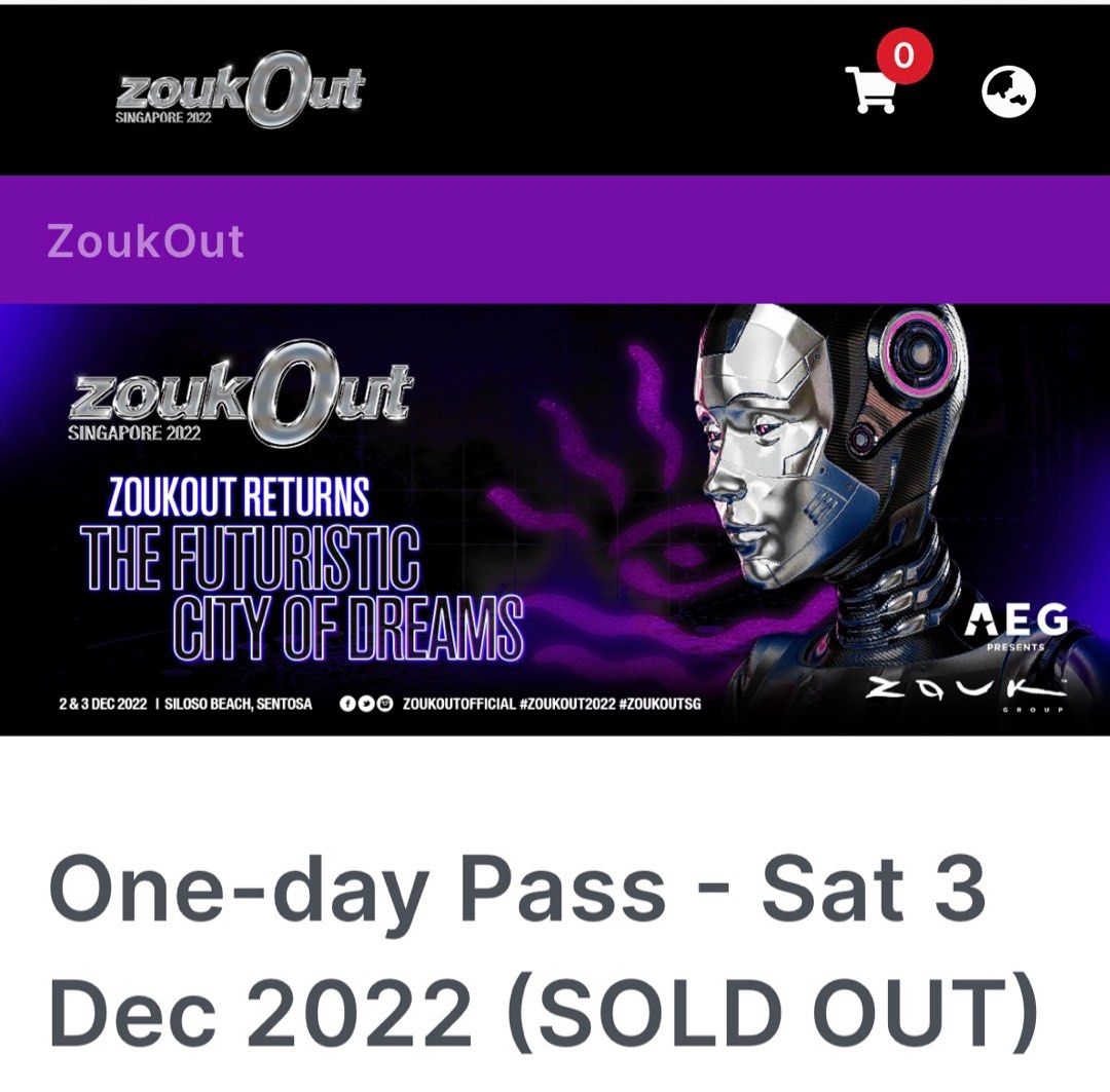 Zoukout Day 2 Ticket, Tickets & Vouchers, Event Tickets on Carousell