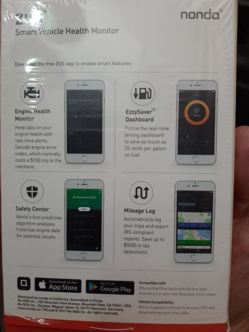 ZUS Nonda smart vehicle health monitor , diagnostic checker and car ...