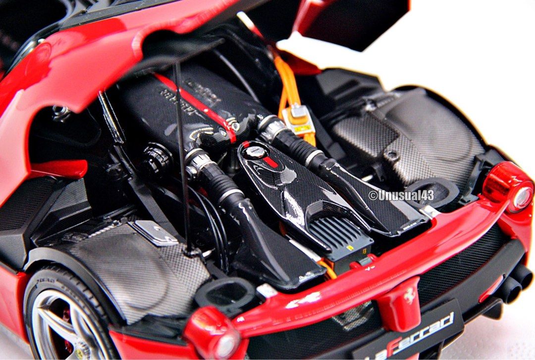 1/18 BBR Ferrari LaFerrari Rosso Corsa with Gloss Black Roof Diecast ...