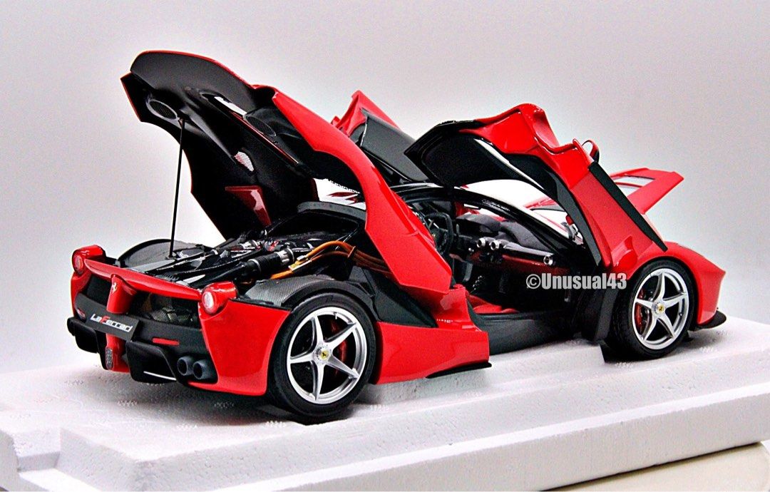 1/18 BBR Ferrari LaFerrari Rosso Corsa with Gloss Black Roof Diecast ...