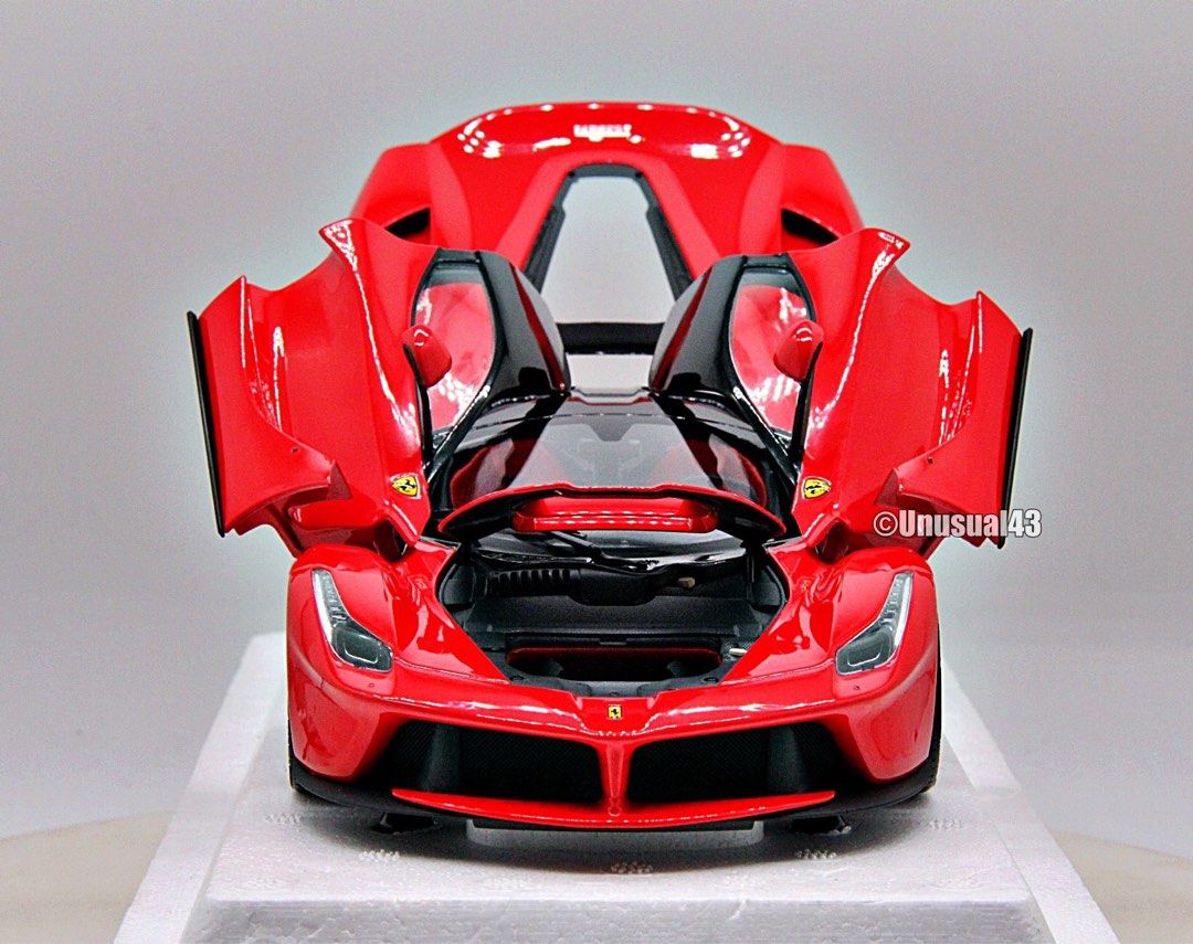1/18 BBR Ferrari LaFerrari Rosso Corsa with Gloss Black Roof Diecast ...