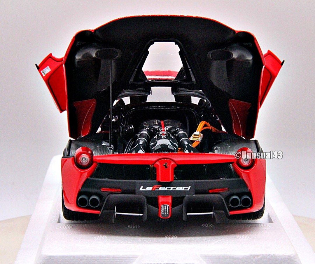 1/18 BBR Ferrari LaFerrari Rosso Corsa with Gloss Black Roof Diecast ...