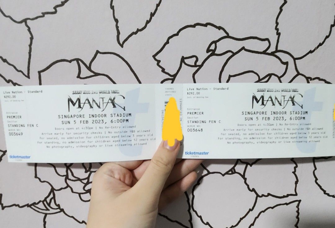 [WTS] CAT 1 x2 PEN C STRAY KIDS 2ND WORLD TOUR "MANIAC" IN SINGAPORE ...