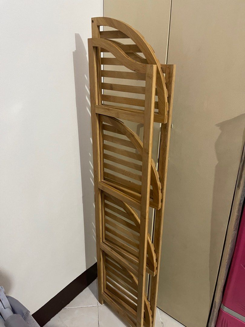 4 Tier wooden folding corner display, Furniture & Home Living ...