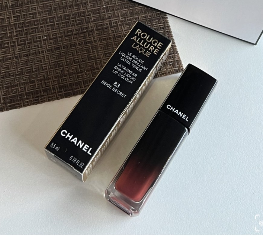 全新有盒 Chanel #83 極致鏡面水光唇釉 Rouge Allure Laque Lip stain Lipstick 口紅 唇膏 ...