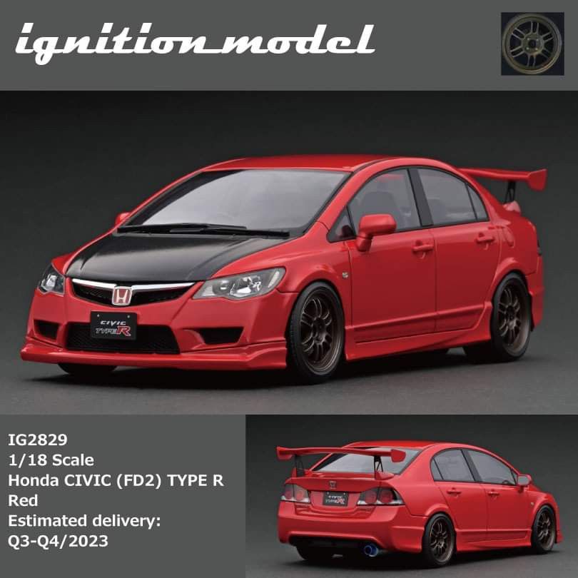 預訂 Pre Order Ig Ignition Model 1 18 Honda Civic Fd2 S2000 Ap2 Pandem