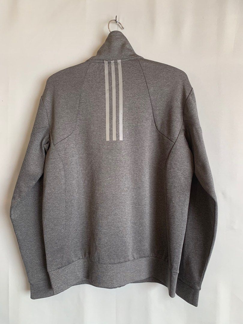 Adidas Gray Track Jacket, Men's Fashion, Activewear on Carousell