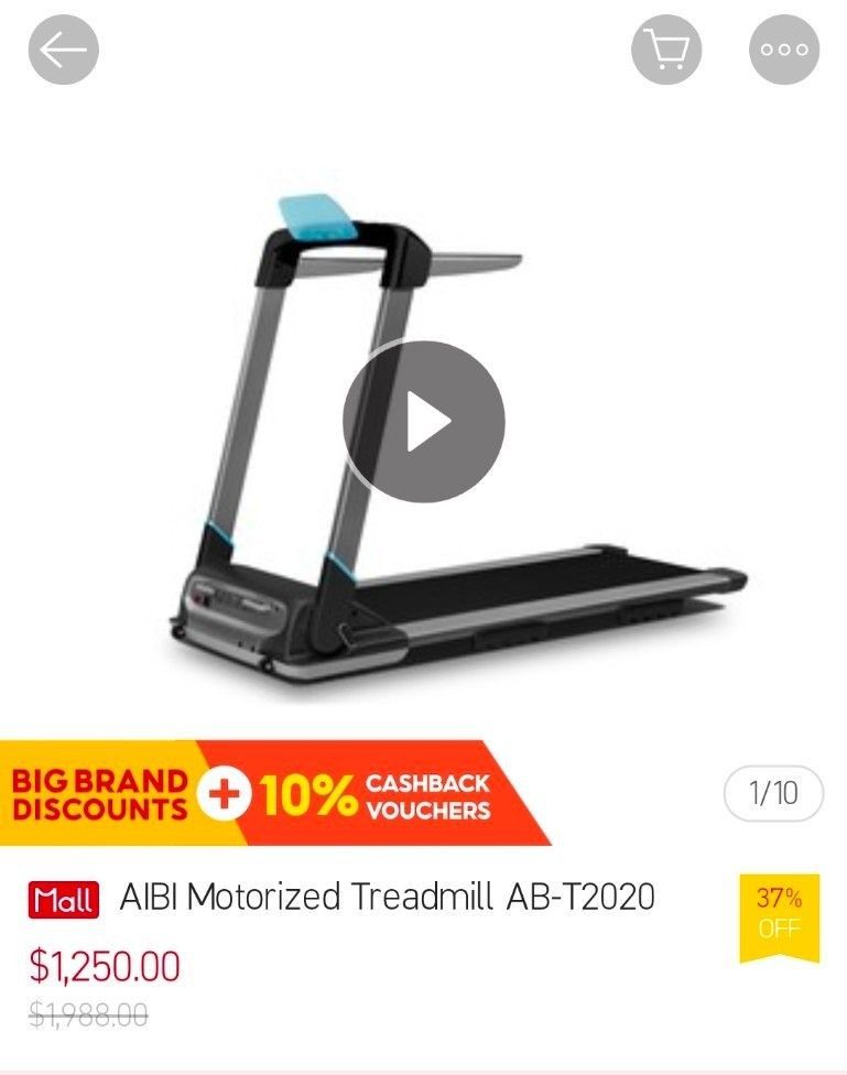 AIBI Motorized Treadmill AB-T2020, Sports Equipment, Exercise & Fitness ...