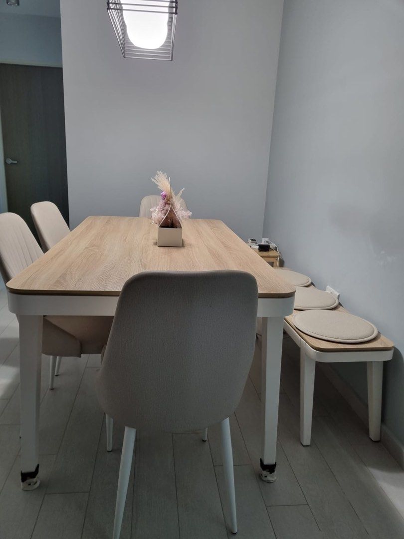 Almost new MONZA Dining table Set, Furniture & Home Living, Furniture ...
