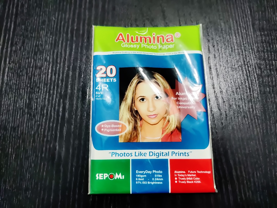 Alumina 4R Glossy Photo Paper (20 sheets), Computers & Tech, Printers ...