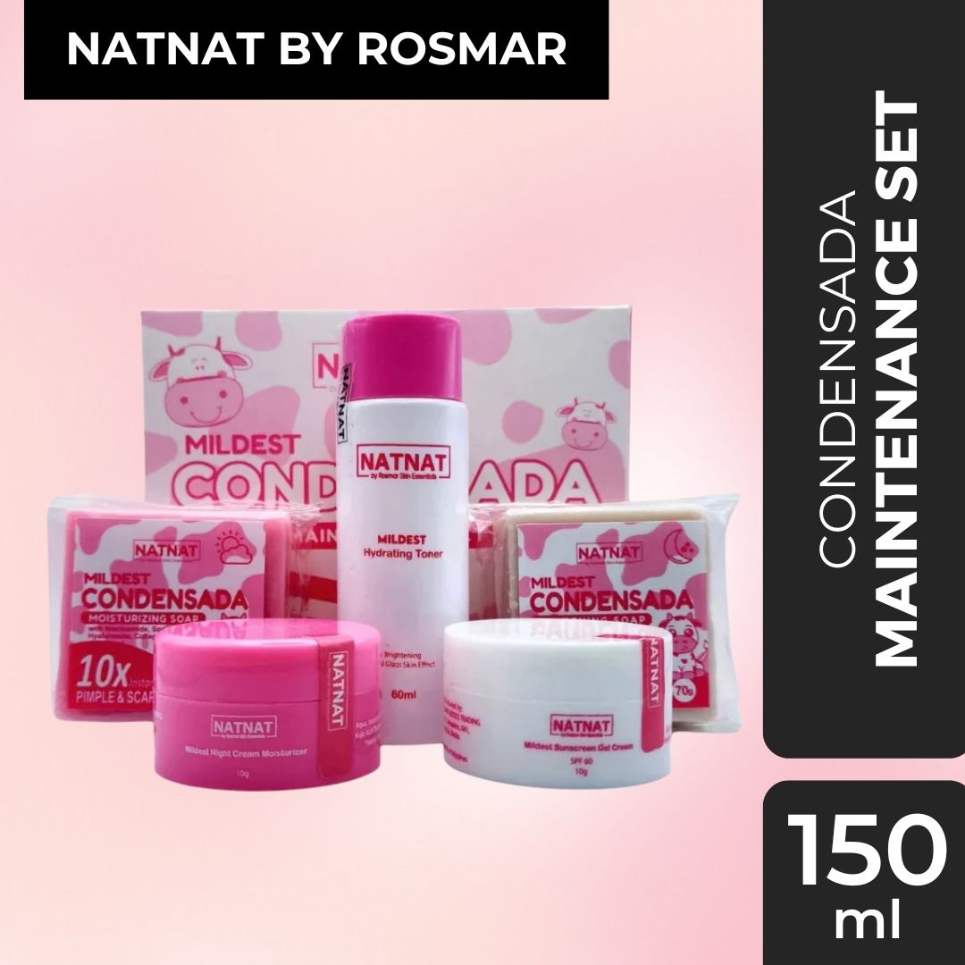 Authentic Natnat by Rosmar Mildest Condensada Maintenance Set (5 pcs in 1 set), Beauty ...