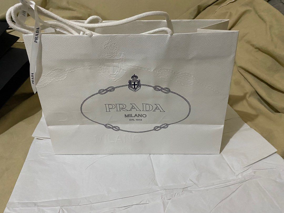Authentic Prada Paperbag, Luxury, Bags & Wallets on Carousell