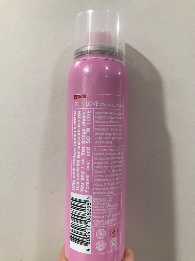 Bench So In Love Deo Body Spray (Pink), Beauty & Personal Care ...