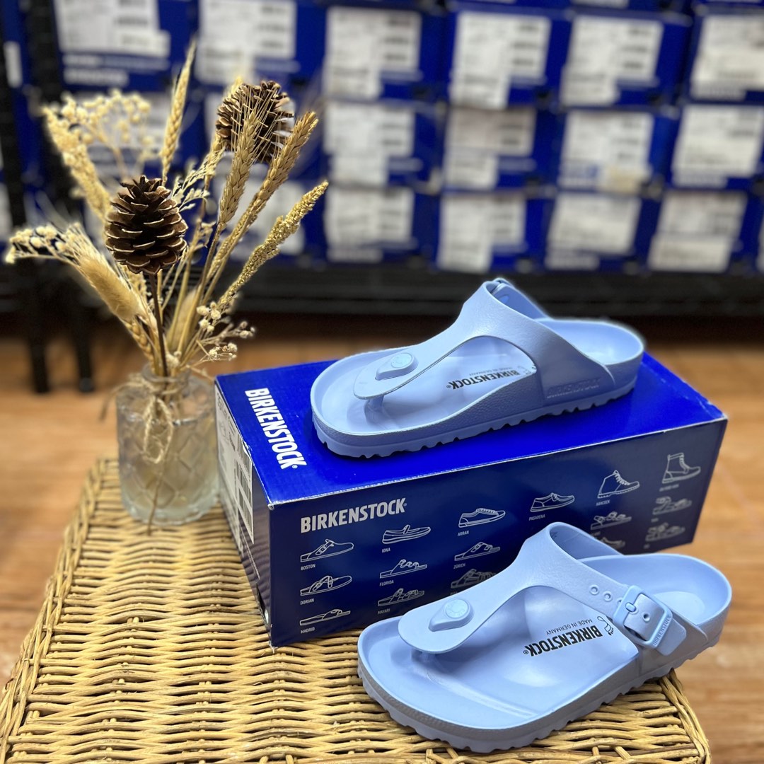 Birkenstock Gizeh Eva Dusty Blue, Women's Fashion, Footwear, Flats ...