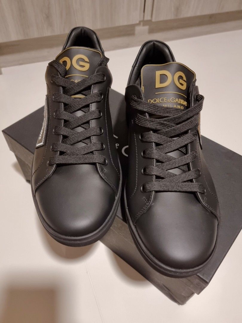 BRAND NEW! DOLCE & GABBANA Made in Italy Black Sneakers, Men's Fashion ...