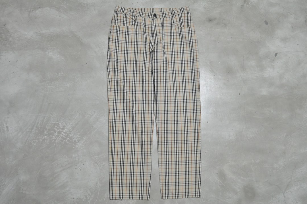 Burberry - Nova Plaid 5-Pocket Pants, Men's Fashion, Bottoms, Trousers ...