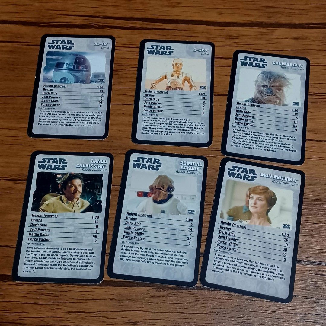 [Cards] Top Trumps: Star Wars Episodes IV-VI, Hobbies & Toys, Toys ...