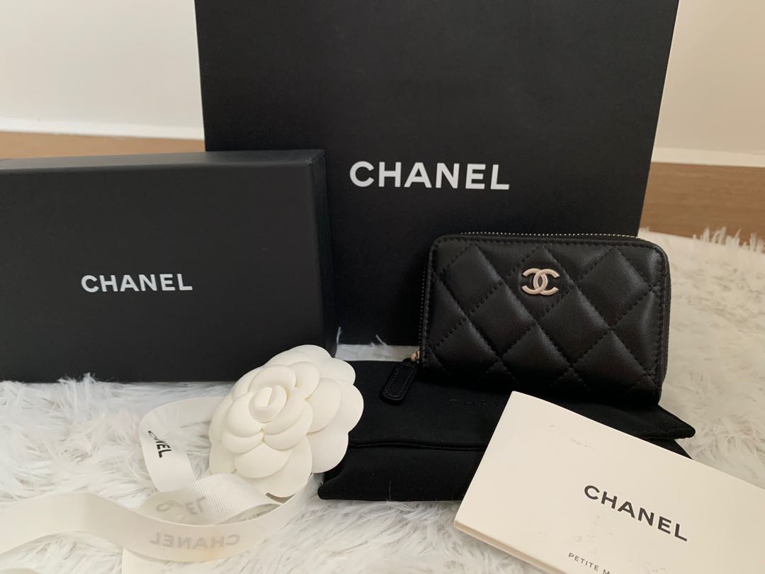 Chanel zipped coin purse cardholder lambskin, Luxury, Bags & Wallets on ...